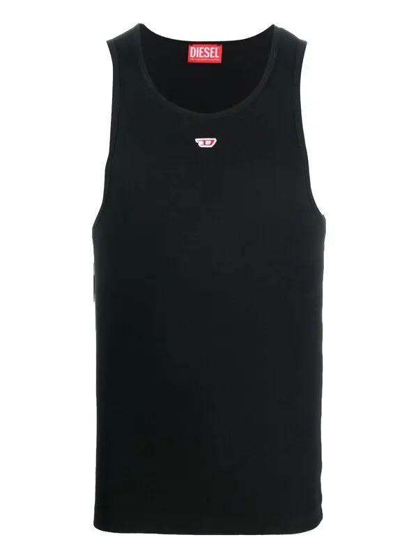 DIESEL T-lifty-d Logo-embroidered Tank Top - Black