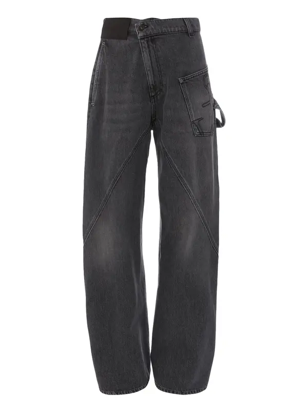 JW Anderson Twisted Workwear Wide Leg Jeans - Grey