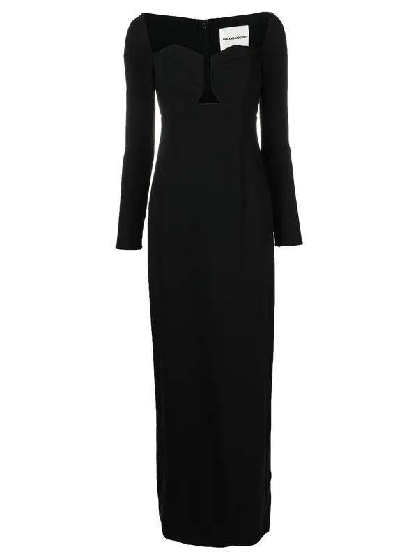 Roland Mouret Long-sleeved Maxi Dress - Black