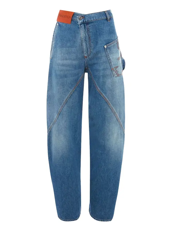 JW Anderson Twisted Workwear Wide-leg Jeans - Blue