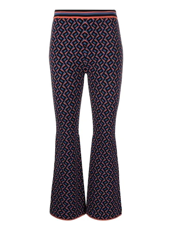 Diane Von Furstenberg Juno Jacquard Trousers - Blue