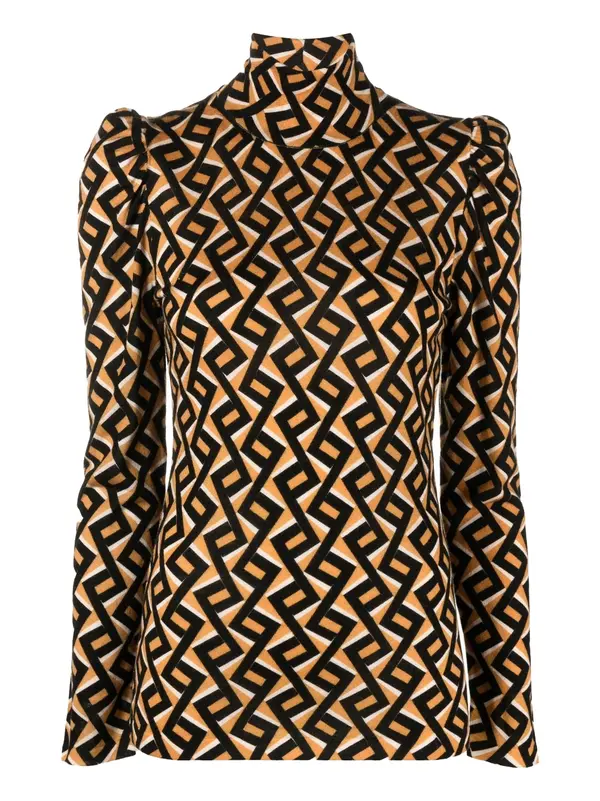 Diane Von Furstenberg Zigzag Wool Jumper - Orange