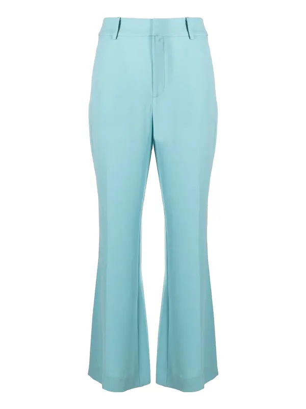 Diane Von Furstenberg Slit-hem Flared Trousers - Blue