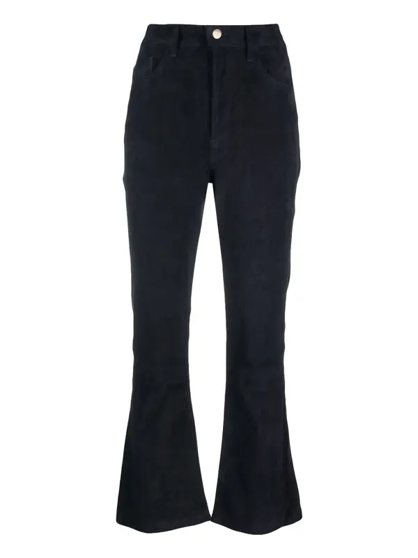 PAULA Flared Suede Trousers - Blue