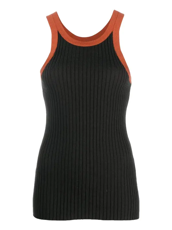 PAULA Ribbed-knit Tank Top - Green