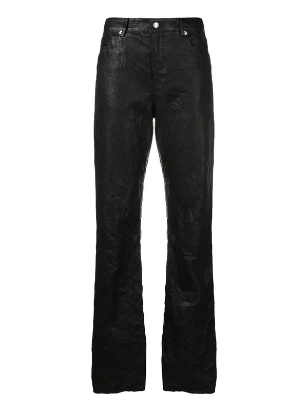 Zadig&Voltaire Evy Crinkled Leather Trousers - Black