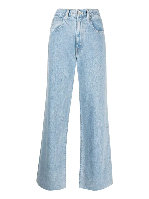 SLVRLAKE High-waisted Wide-leg Jeans - Blue