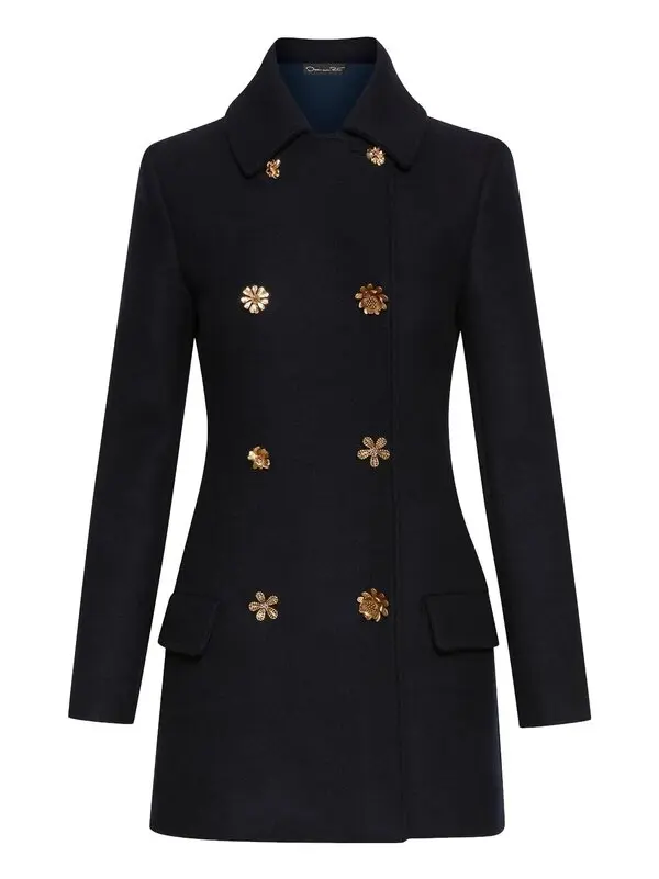 Oscar De La Renta Button-detail Blazer Dress - Blue