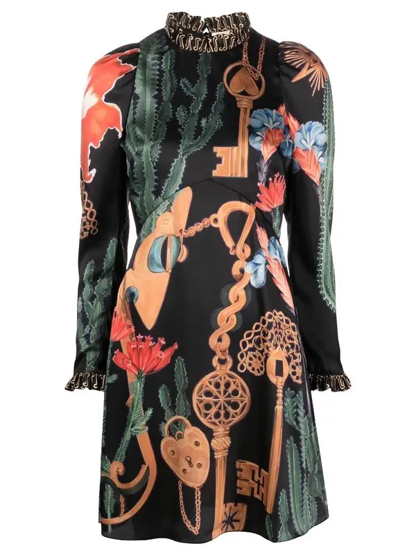 TEMPERLEY LONDON Palomino-print Minidress - Black