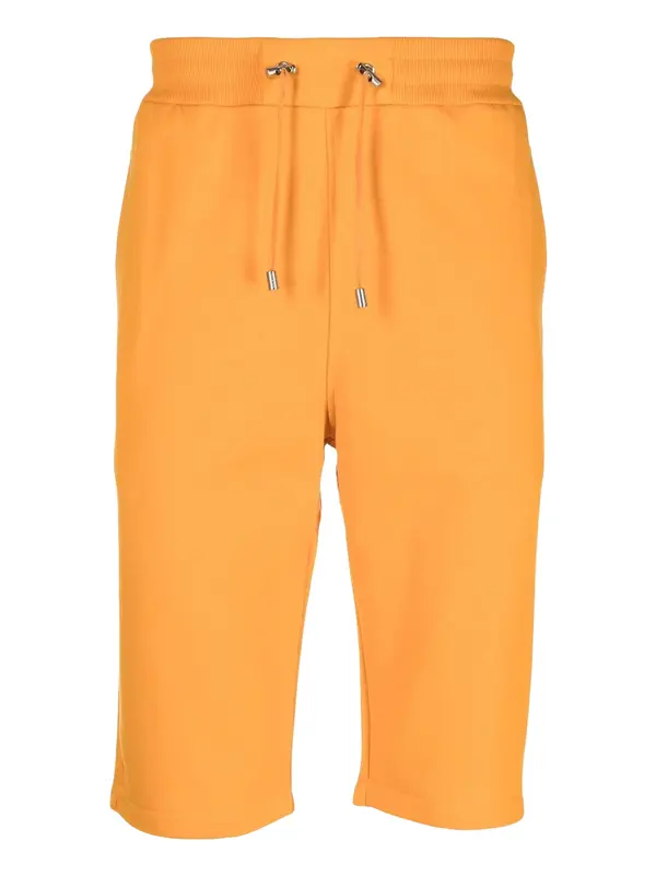Balmain Drawstring-waist Cotton Shorts - Orange
