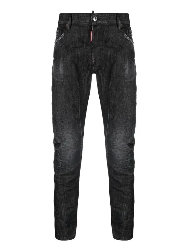 Dsquared2 Slim-cut Washed Jeans - Black