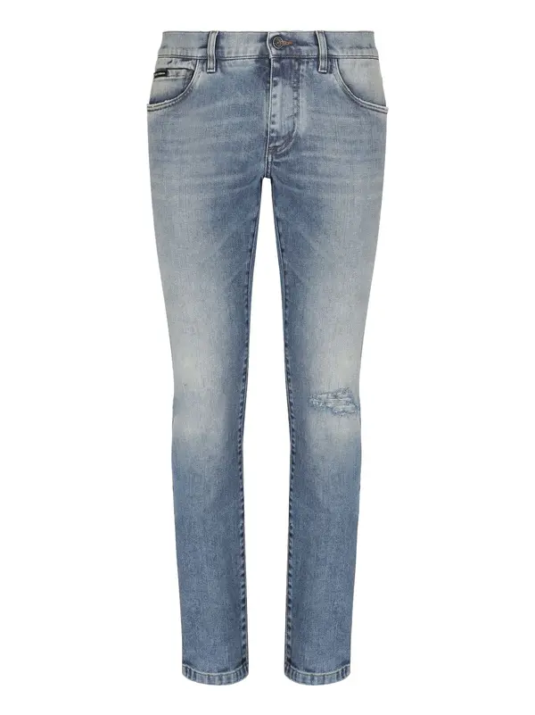 Dolce & Gabbana Distressed Skinny Jeans - Blue