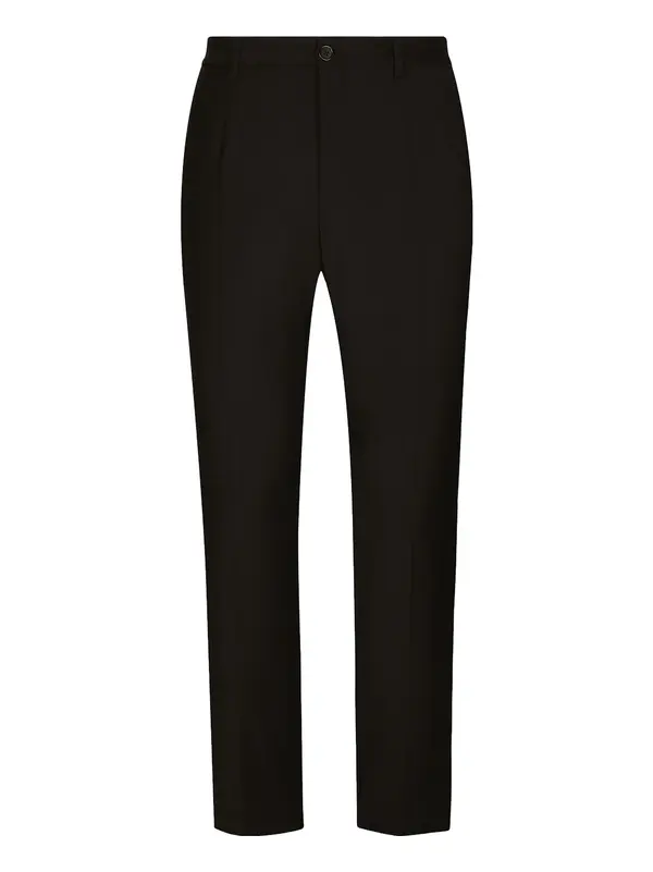 Dolce & Gabbana Logo-embroidered Trousers - Black