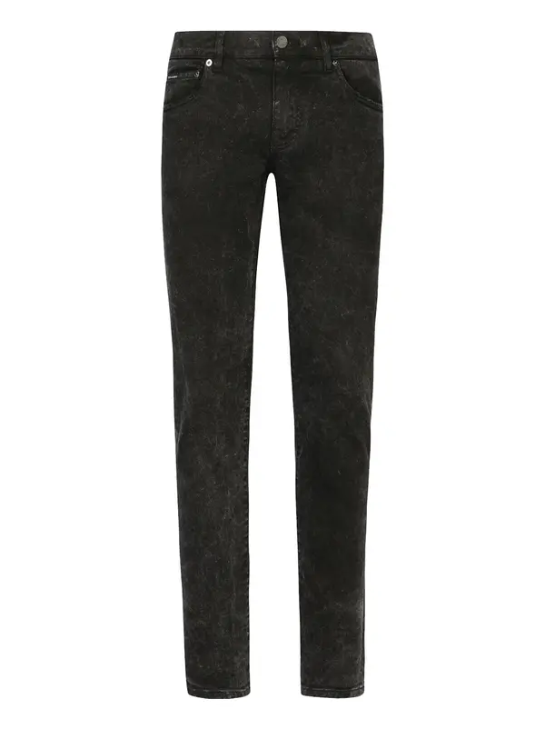 Dolce & Gabbana Marble-effect Skinny Jeans - Black