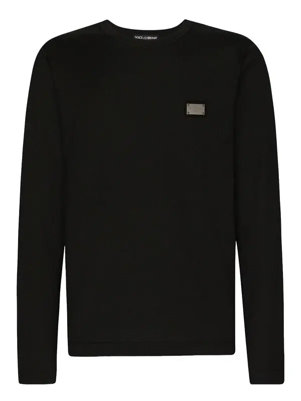 Dolce & Gabbana Logo-tag Long-sleeve T-shirt - Black