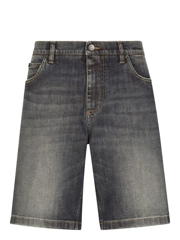 Dolce & Gabbana Knee-length Denim Shorts - Blue