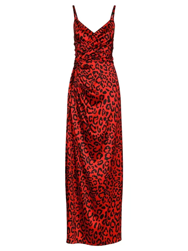 Dolce & Gabbana Leopard-print Maxi Dress - Red
