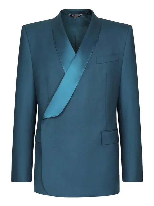 Dolce & Gabbana Sicilia-fit Double-breasted Tuxedo Blazer - Blue