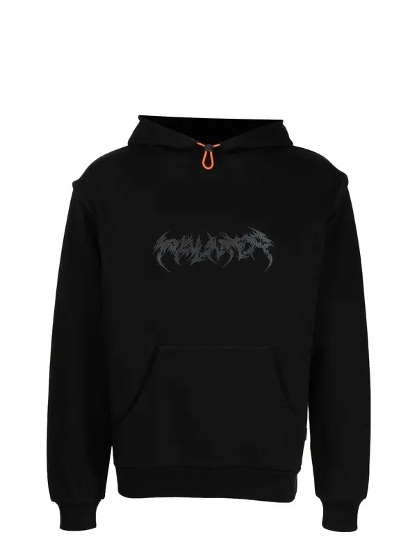 PALMER Logo-print Organic Cotton Hoodie - Black