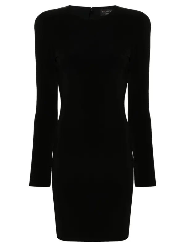 Balenciaga Long-sleeve Mini Dress - Black