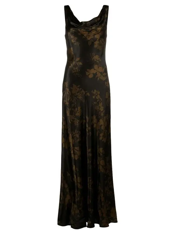 REFORMATION Annabelle Silk Gown - Black