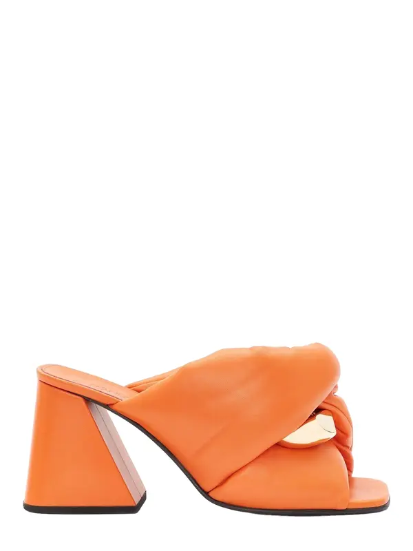 JW Anderson Chain Twist Leather Sandals - Orange