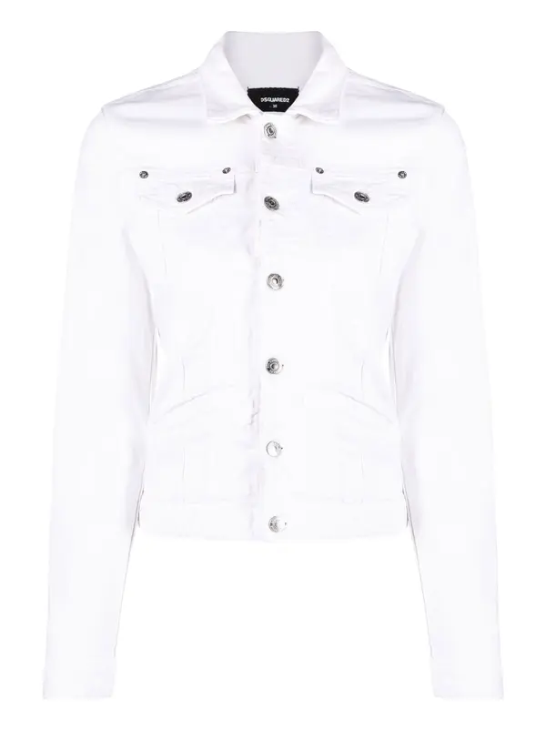 Dsquared2 Buttoned Long-sleeve Jacket - White