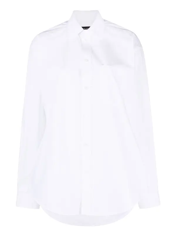 Balenciaga Hourglass-shape Long-sleeve Shirt - White