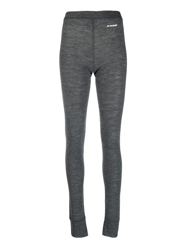 JIL SANDER Melange Effect Leggings - Grey