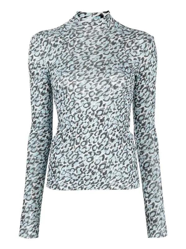 Nanushka Patterned Top - Blue