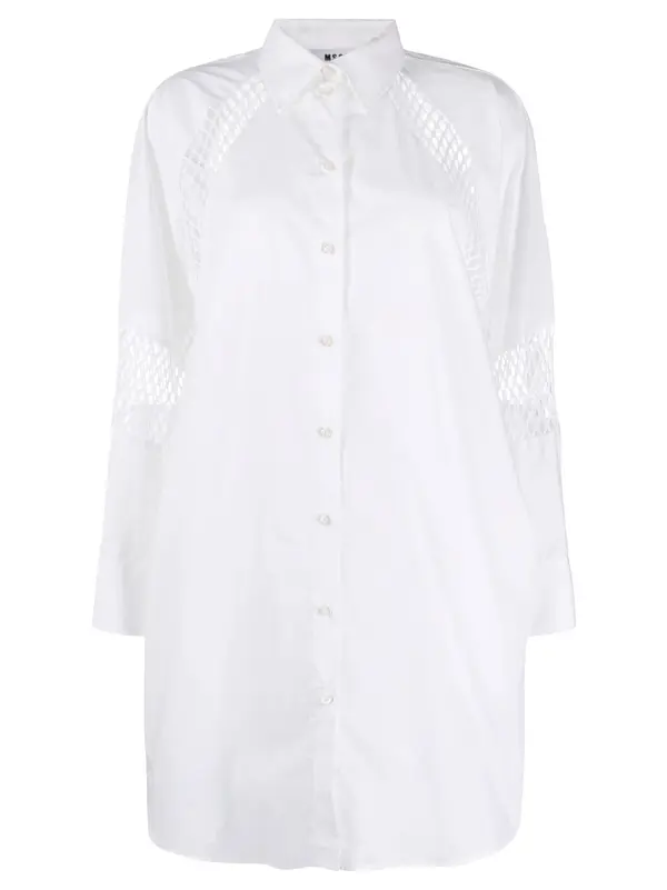 MSGM Shirt Mini Dress - White