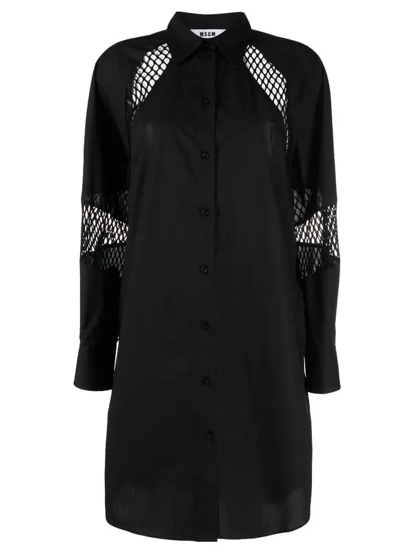 MSGM Shirt Mini Dress - Black