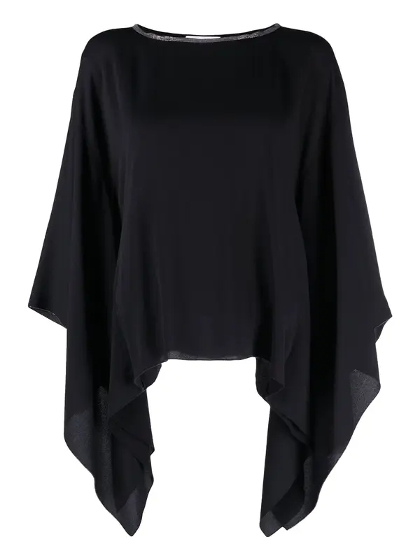 Fabiana Filippi Draped-sleeve Blouse - Black