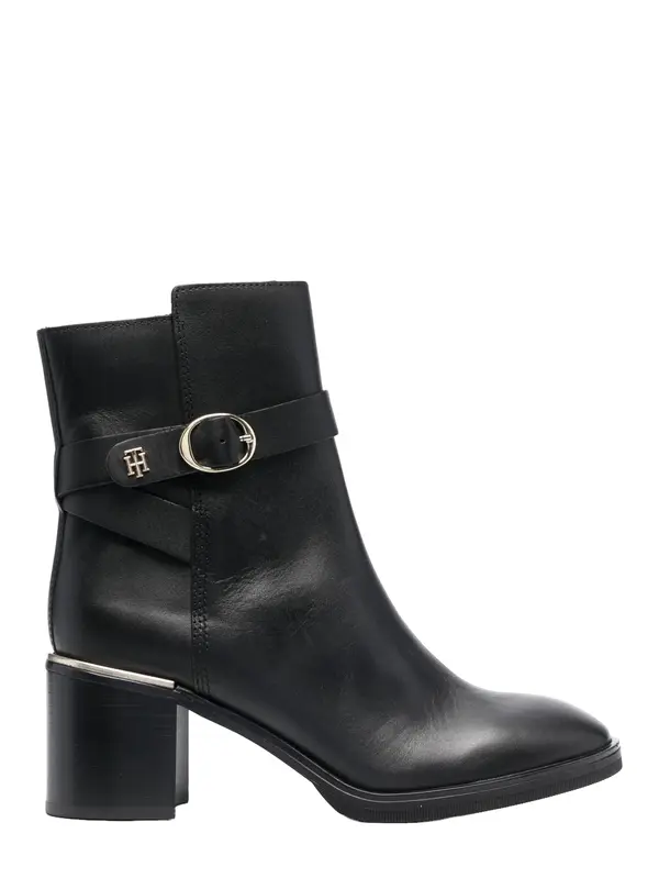 Tommy Hilfiger 70mm Buckle Ankle Boots - Black
