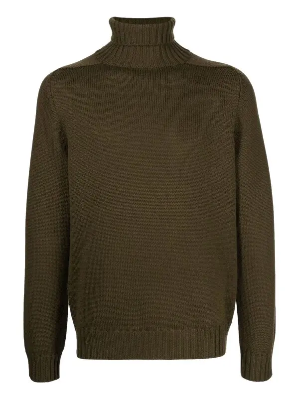 DONDUP Roll-neck Wool Jumper - Brown
