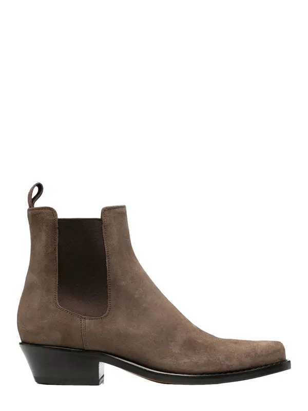 BOTTERO Square-toe Suede Boots - Brown