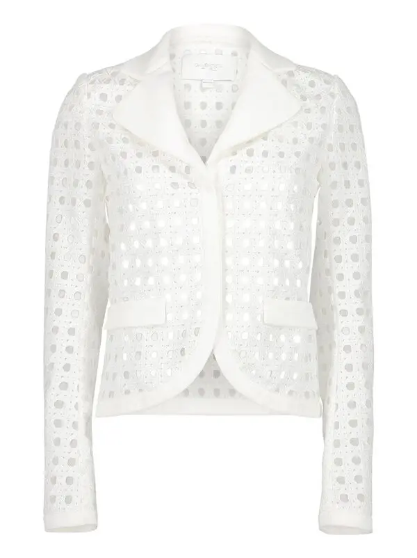 Giambattista Valli Open-knit Blazer - White
