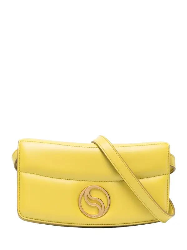 Stella McCartney Logo Plaque Crossbody Bag - Yellow