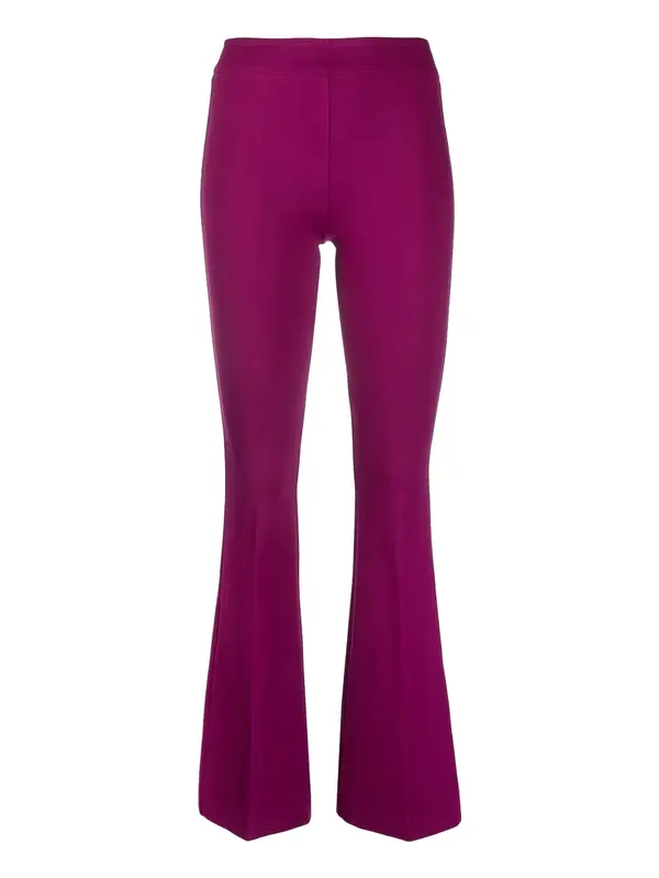 BLANCA VITA Mid-rise Flared Trousers - Purple