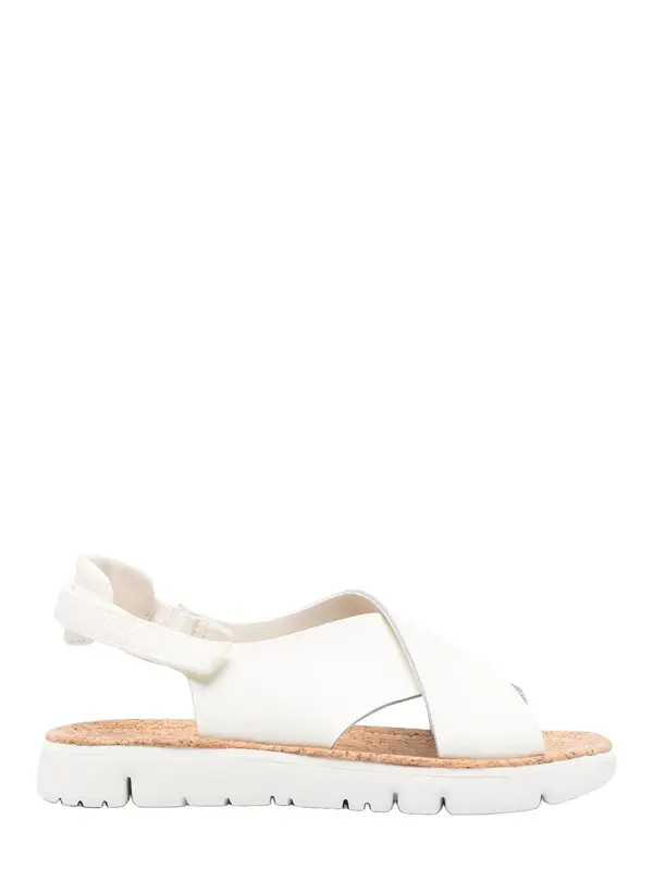 Camper Oruga Crossover Leather Sandals - White