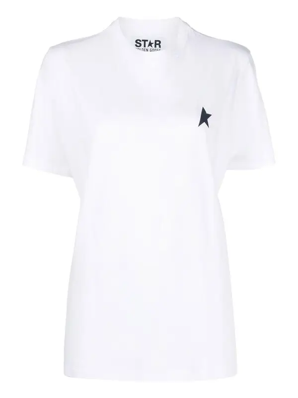 GOLDEN GOOSE Logo-print Cotton T-shirt - White