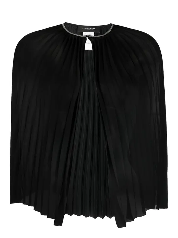 Fabiana Filippi Fully-pleated Button Blouse - Black