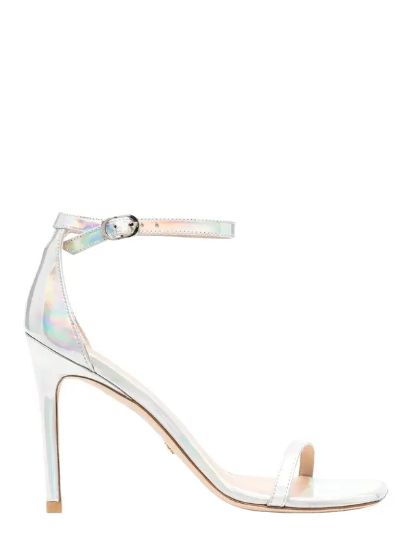 STUART WEITZMAN 100mm Metallic Sandals - Silver