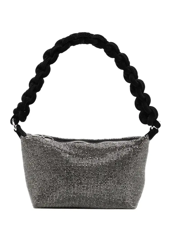 Kara Chainmail-effect Shoulder Bag - Black
