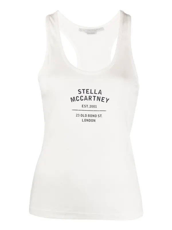 Stella McCartney Logo-print Racerback Top - White