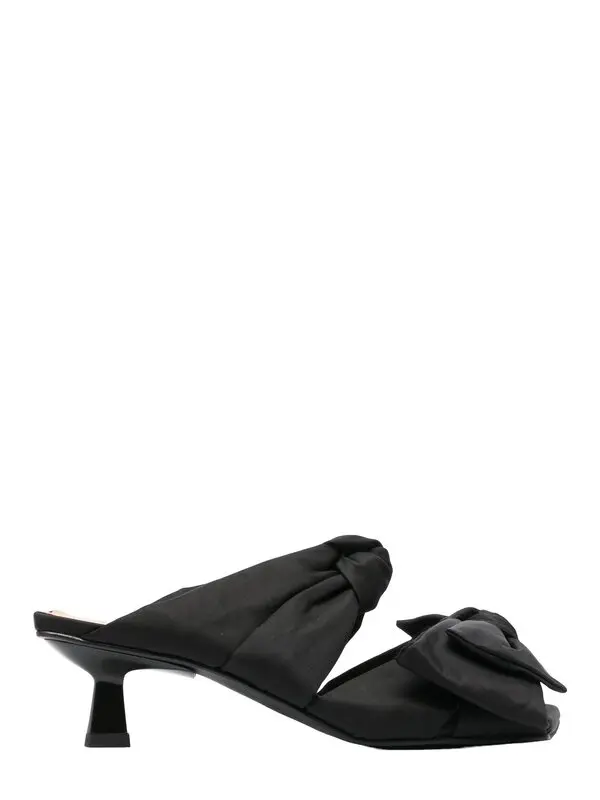 GANNI Bow 60mm Sandals - Black