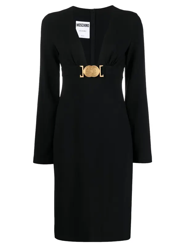 Moschino Plaque Dress - Black