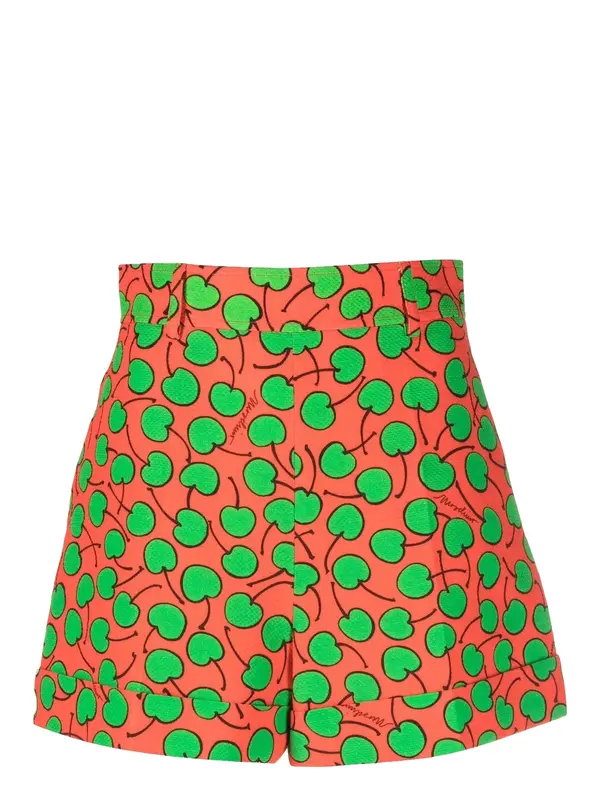 Moschino Patterned Mini Shorts - Orange