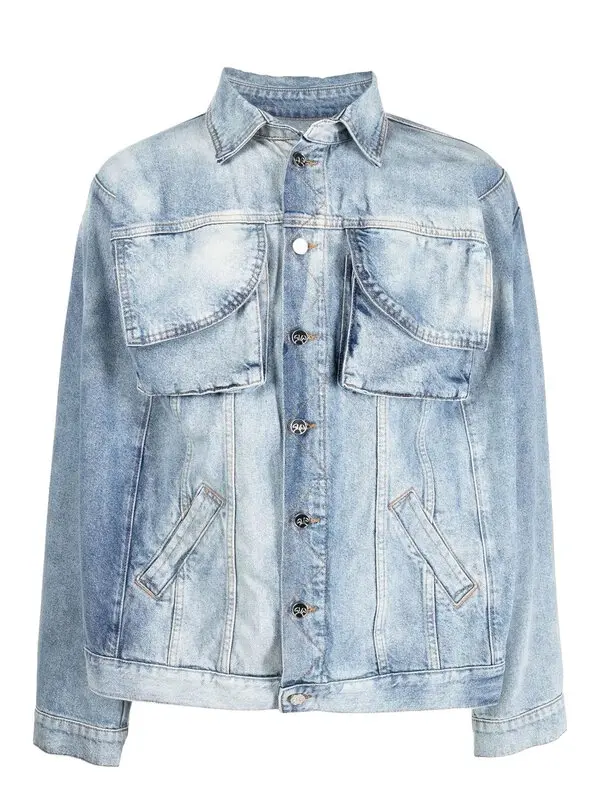 Natasha Zinko Cargo Denim Jacket - Blue