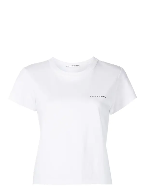 Alexander Wang Shrunken Logo T-shirt - White